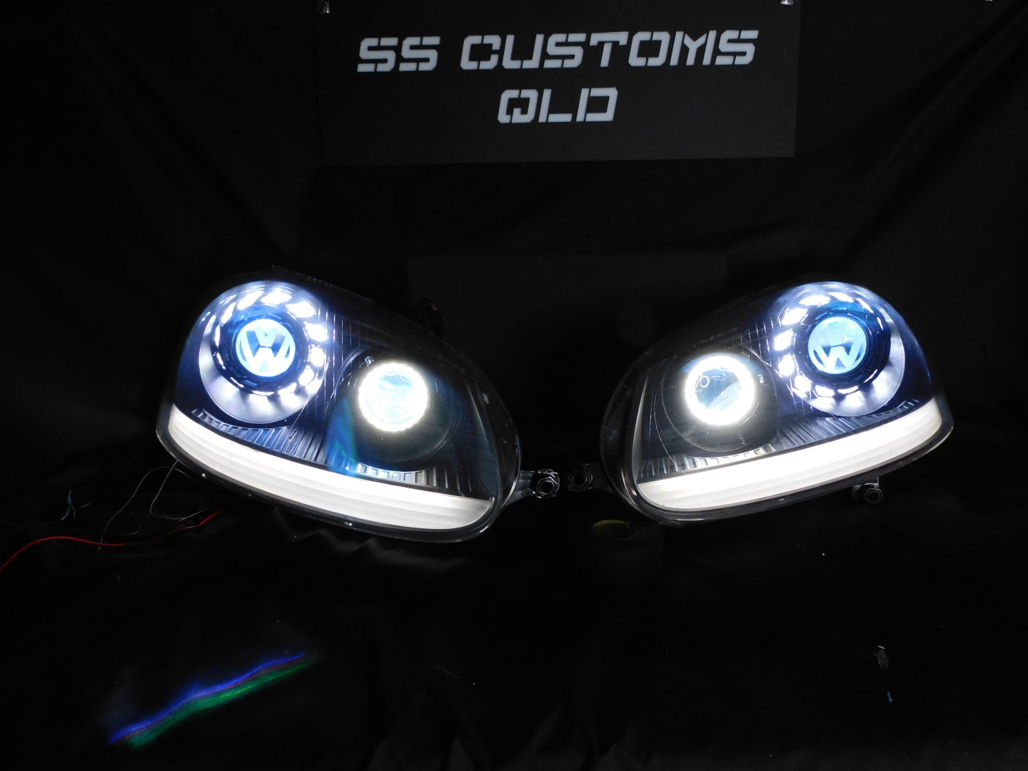 Volkswagen Golf MK5 Halos Custom LED Headlights – SS Customs QLD