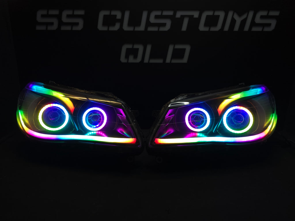 Holden VF Commodore blacked out Custom Headlights | SS Customs QLD