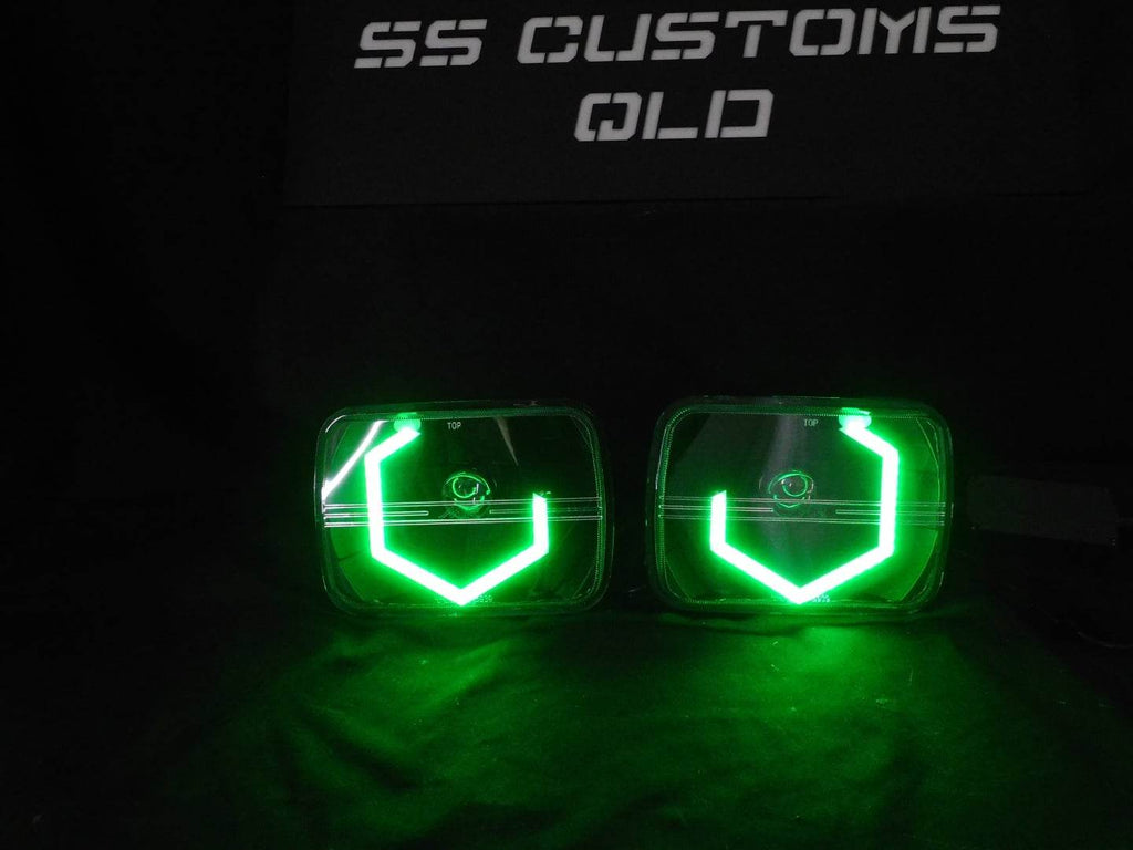 7x5 Mini Bi-LED Projector Custom Headlights - Hex | SS Customs QLD