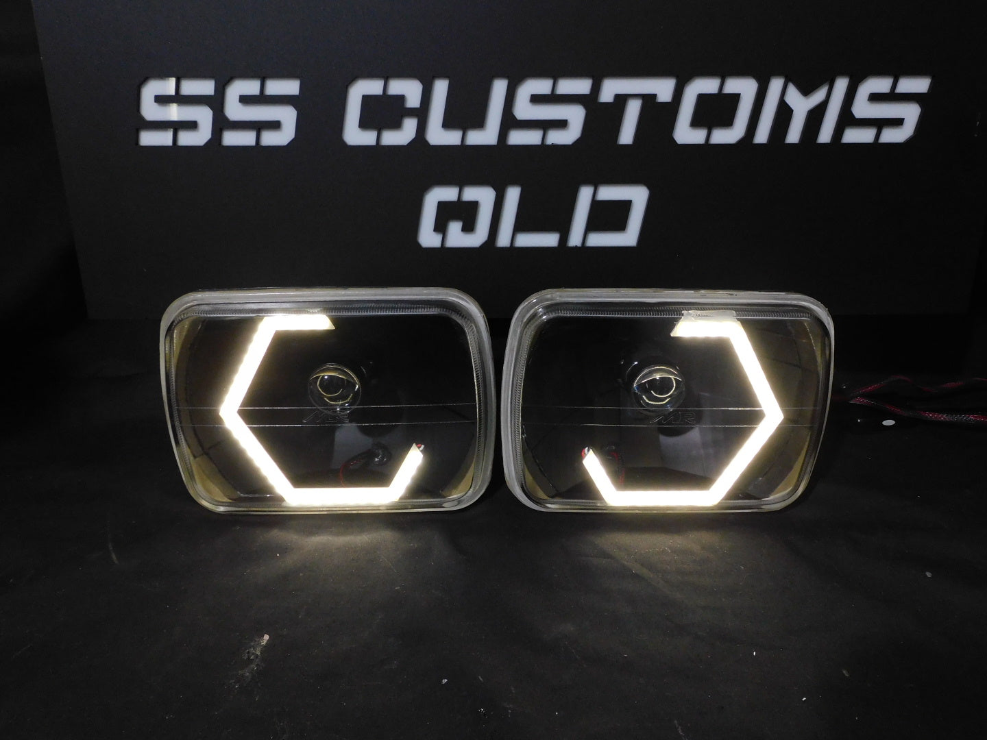 7x5 Mini Bi-LED Projector Custom Headlights - Hex | SS Customs QLD